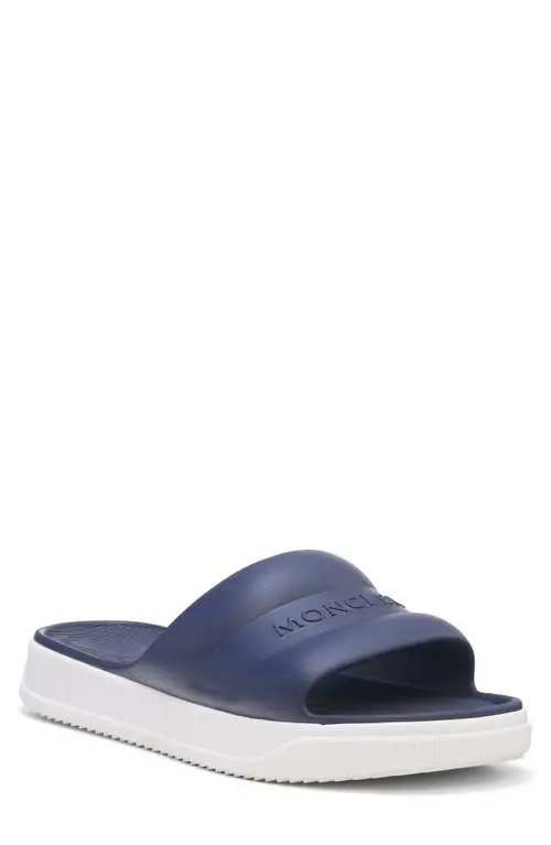 Moncler Logo Slide Sandal - Blue