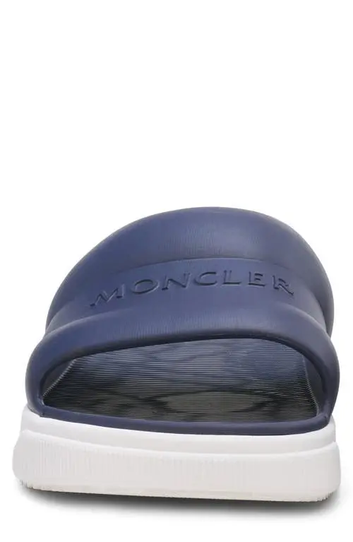Moncler Logo Slide Sandal - Blue
