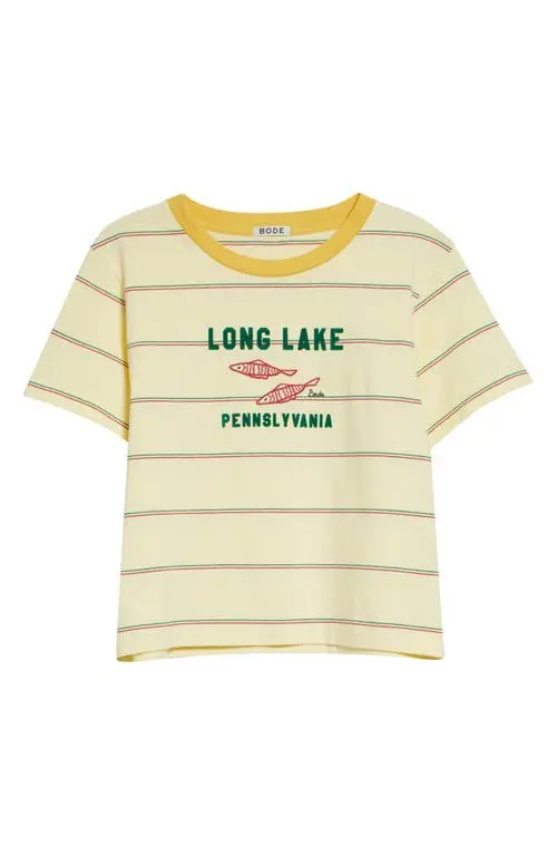BODE Summertime Stripe Cotton T-shirt