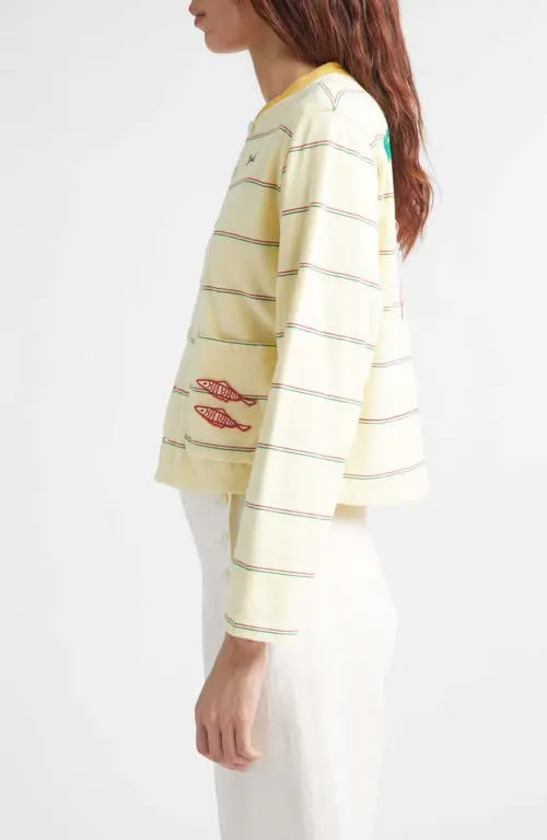 BODE Summertime Stripe Cotton Cardigan