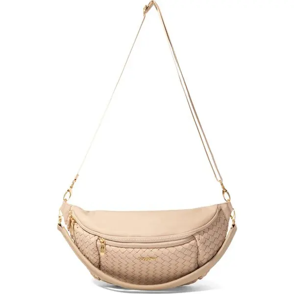 BAGGALLINI Stanton Woven Crossbody - Desert Sand Woven Twill