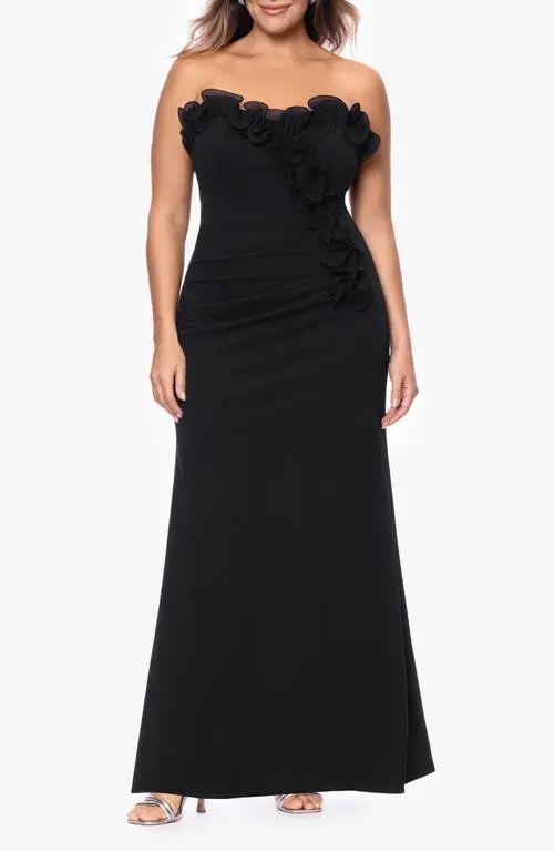 XSCAPE EVENINGS Strapless Sculpted Gown