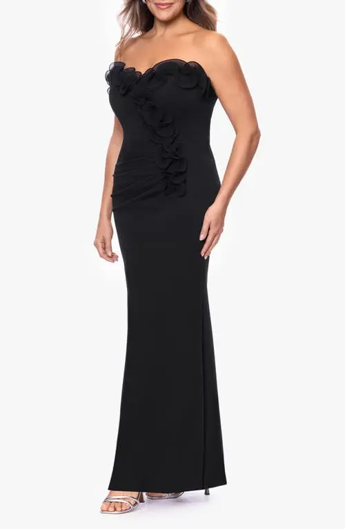 XSCAPE EVENINGS Strapless Sculpted Gown