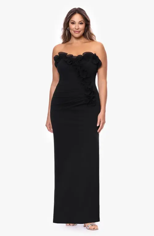XSCAPE EVENINGS Strapless Sculpted Gown