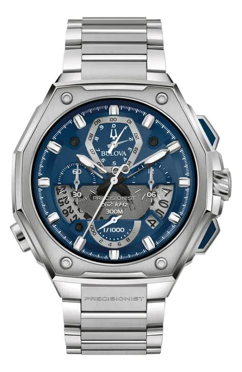 Bulova Series X Chronograph Bracelet Watch - Silverone