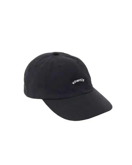 VOWELS Cotton Twill Cap With Logo - Black
