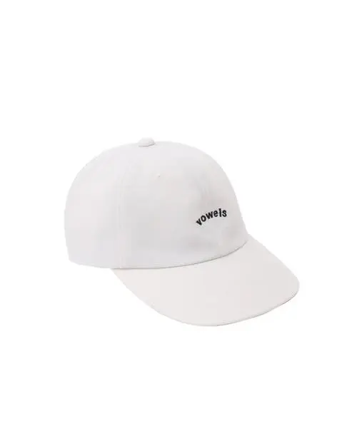VOWELS Cotton Twill Cap With Logo - Ivory