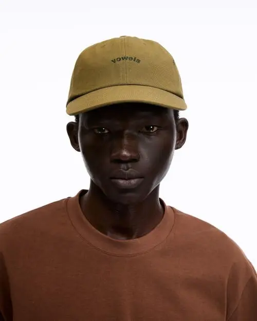 VOWELS Cotton Twill Cap With Logo - Olive