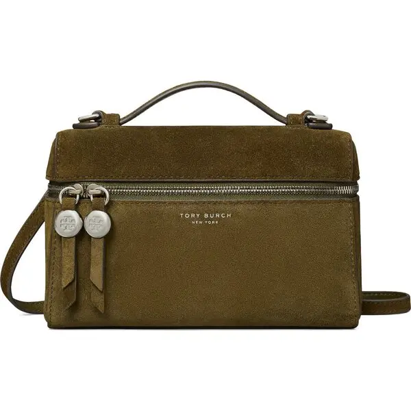 Tory Burch Suede Top Handle Bag - Leccio