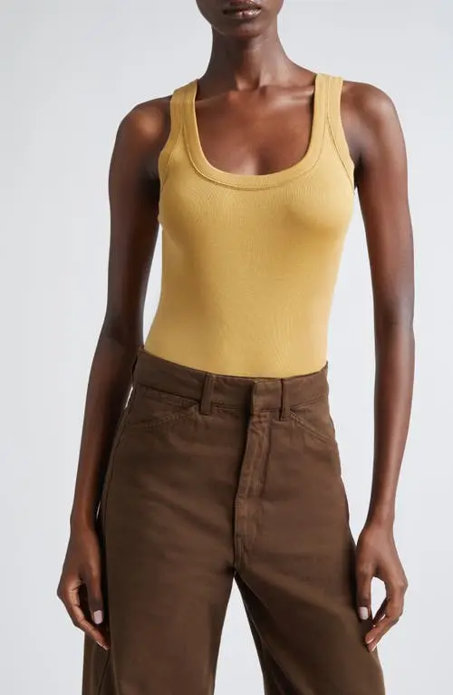 LEMAIRE Cotton Rib Tank - Ochre