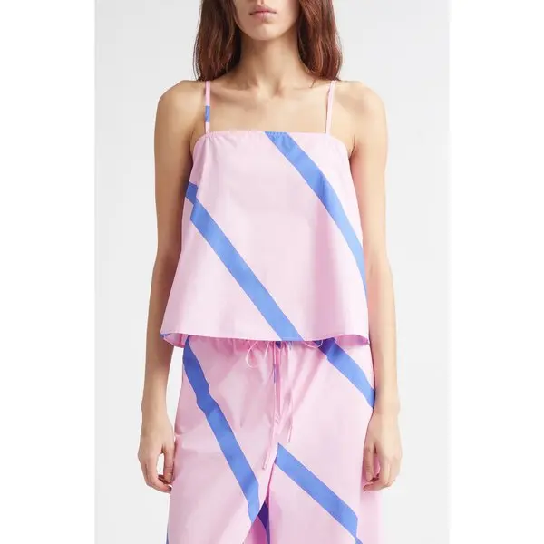 Marimekko Puisto Basso Stripe Camisole - Blue Pink