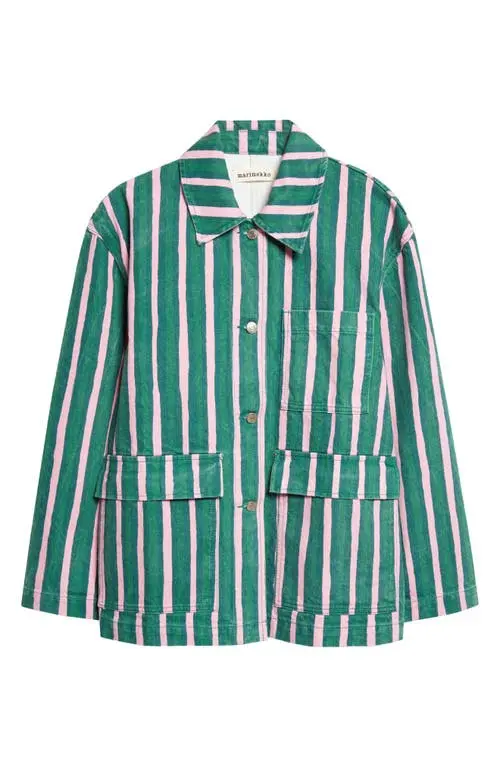 Marimekko Piccolo Stripe Jacket - Green Pink