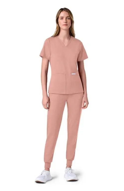 JAANUU Ultralast Essential Performance 6-pocket Scrub Set - Blushing Pink