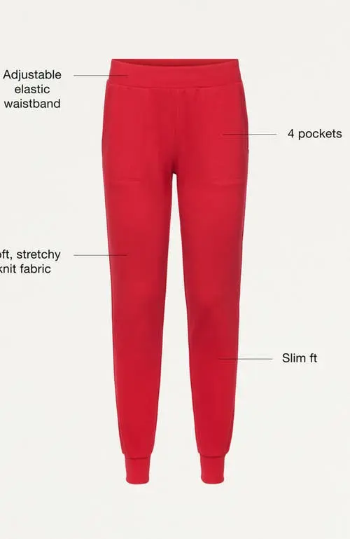 JAANUU Ultralast Essential Performance 6-pocket Scrub Set - Red