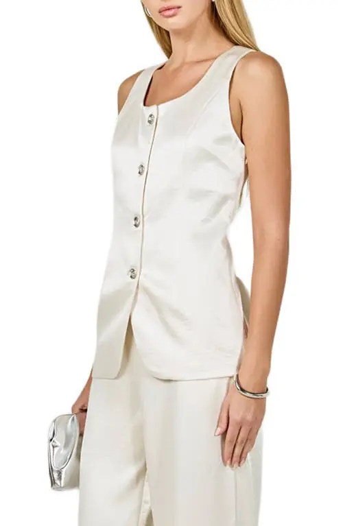 Endless Rose Satin Buttoned Vest