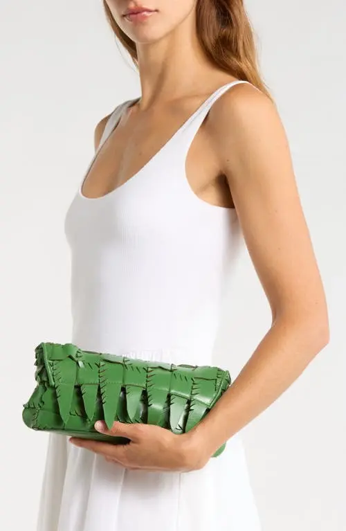 Staud Leather Clutch - Leaf