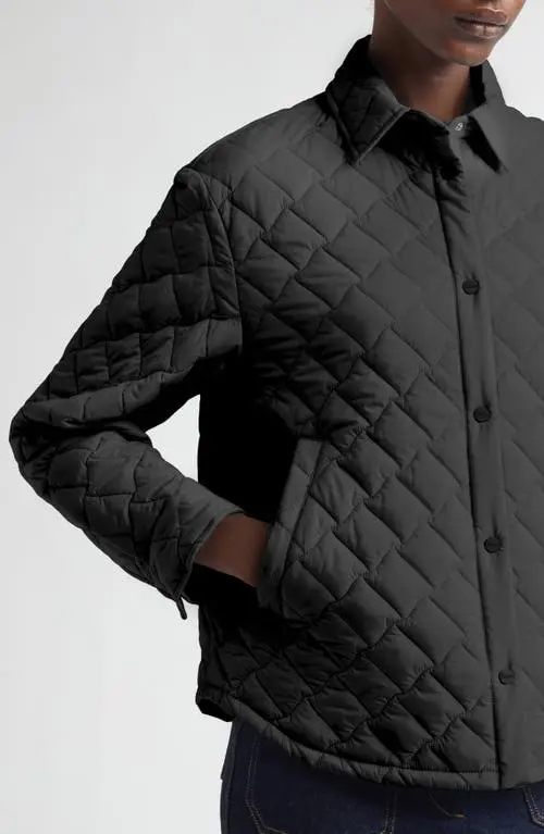 Herno Ecoage Quilted Shirt Jacket - Black