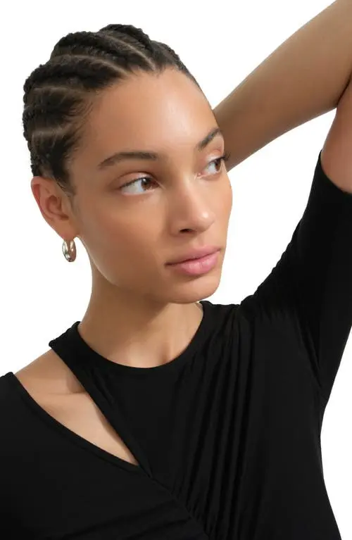 MARCELLA Paz Asymmetric Cutout Knit Shirt