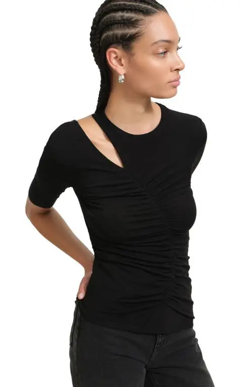 MARCELLA Paz Asymmetric Cutout Knit Shirt