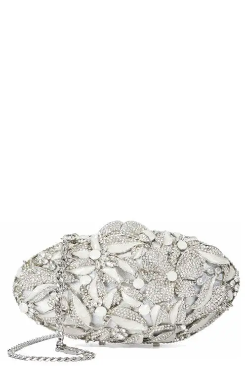 Dune London Crystal Embellished Minaudière - Silver