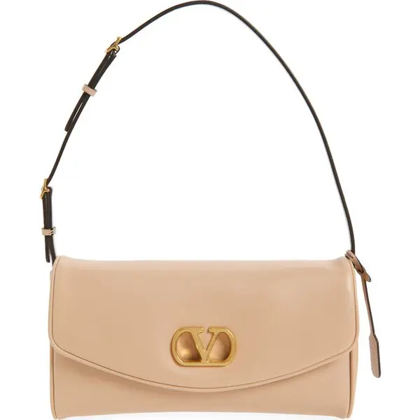 Valentino Garavani Devain Nappa Deluxe Clutch - Rose