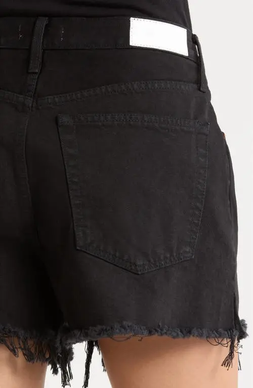 RE/DONE The Breezy Frayed Hem Denim Shorts