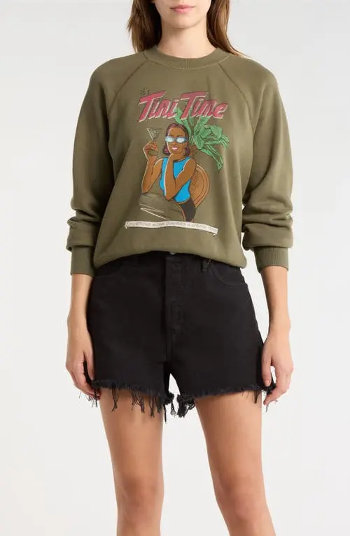 RE/DONE Classic Tini Time Crewneck Sweatshirt