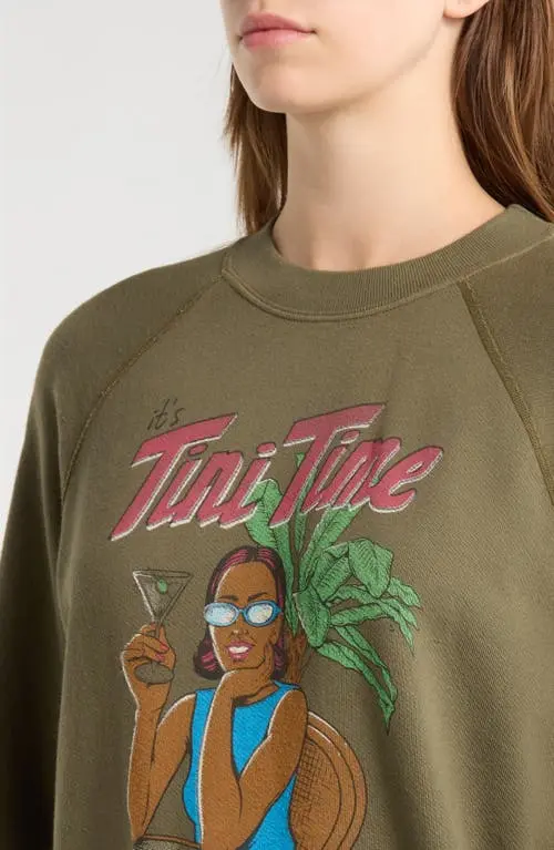 RE/DONE Classic Tini Time Crewneck Sweatshirt