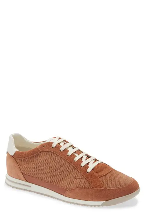 Brunello Cucinelli Suede Knit Effect Sneakers - Cme44 Burnt Orange