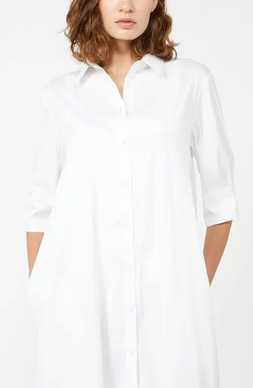 Max Mara Stretch Cotton Blend Cover-up Dress - Optical White