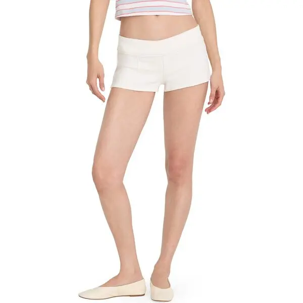 Good American Micro Denim Shorts - Cotton White
