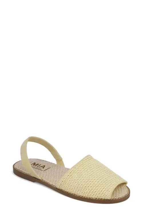 Mia Brazil Slingback Sandal - Butter/yellow Woven