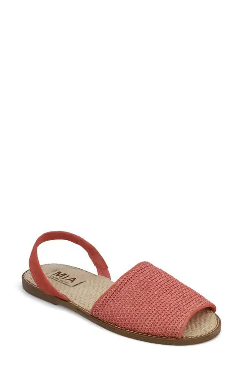 Mia Brazil Slingback Sandal - Dusty Rose Woven