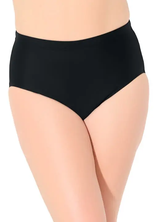 SWIMSUITS FOR ALL High-waisted Swim Brief - Black
