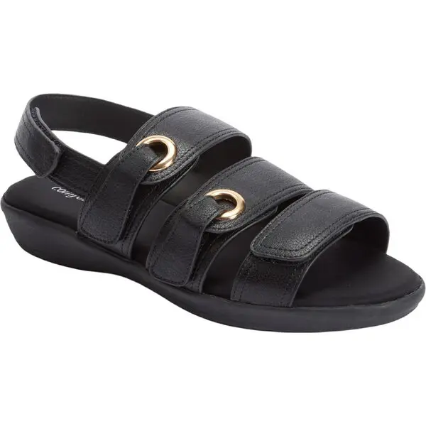 COMFORTVIEW Orthotic Sandal - Black