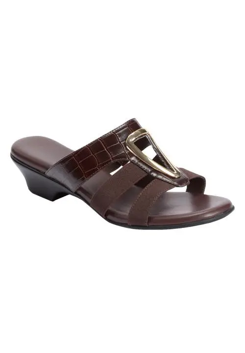 COMFORTVIEW The Casey Slip On Mule - Chocolate
