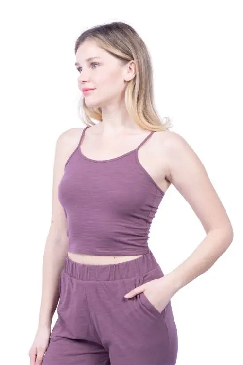 LEZAT Tegan Organic Cotton Cami Tank - Black