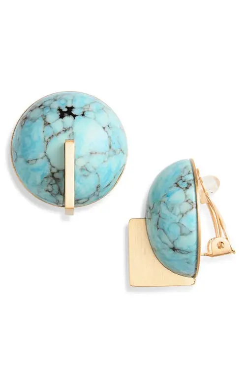Cult Gaia Una Clip-on Earrings - Ibiza Turquoise