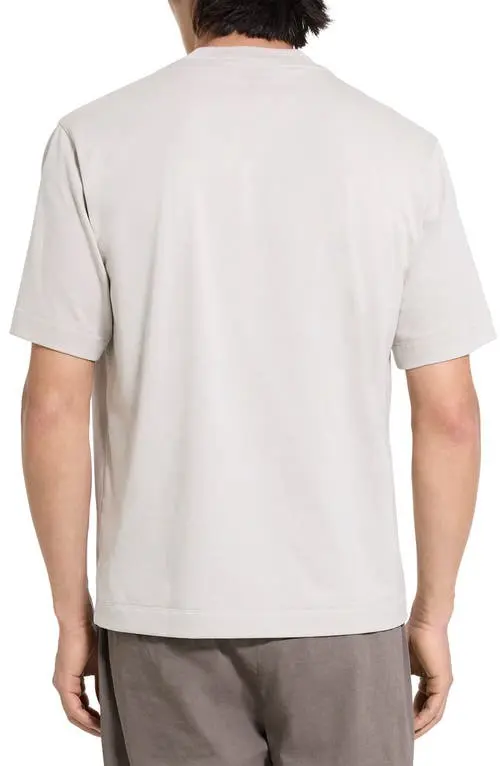 Theory Relaxed Stripe Cotton Blend T-shirt