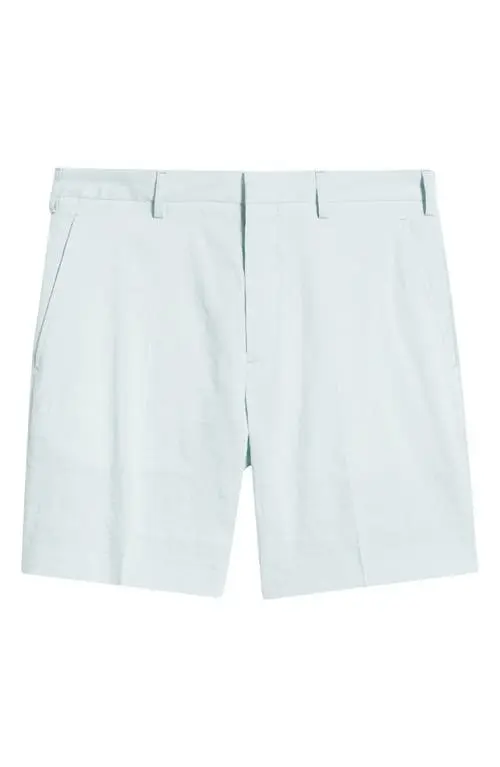 Theory Standard Good Linen Blend Shorts - Dark Icy Dew