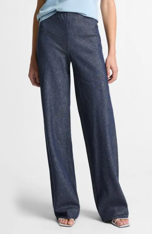 Vince Colette Wide Leg Chambray Pants - Indigo