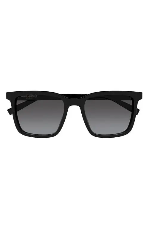 Saint Laurent 54mm Square Sunglasses - Black