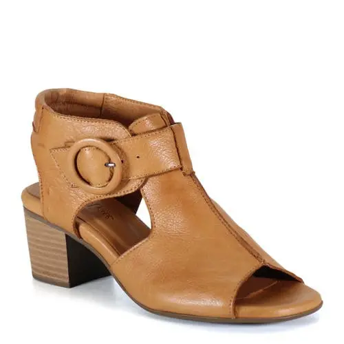 DIBATRUE Cora Line Leather Heeled Sandals - Coconut