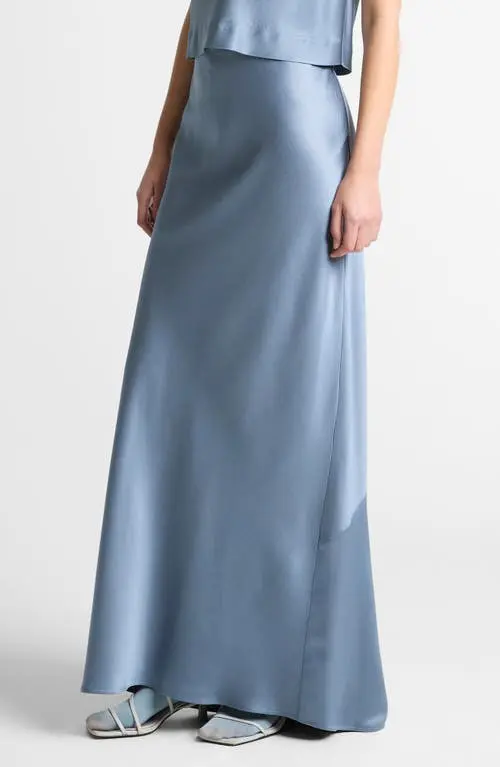 Vince Satin Maxi Skirt - Azul