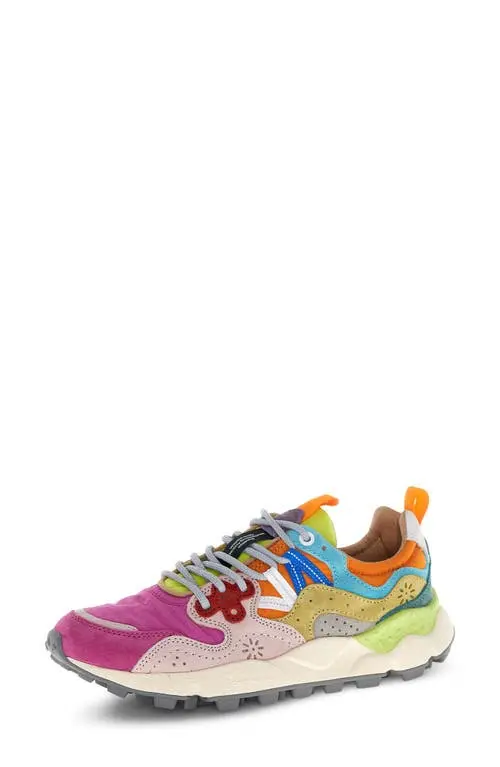 FLOWER MOUNTAIN Yamano 3 Sneaker - Fuchsia/pink/orange
