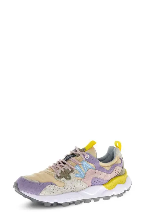 FLOWER MOUNTAIN Yamano 3 Sneaker - Lilac/salmon