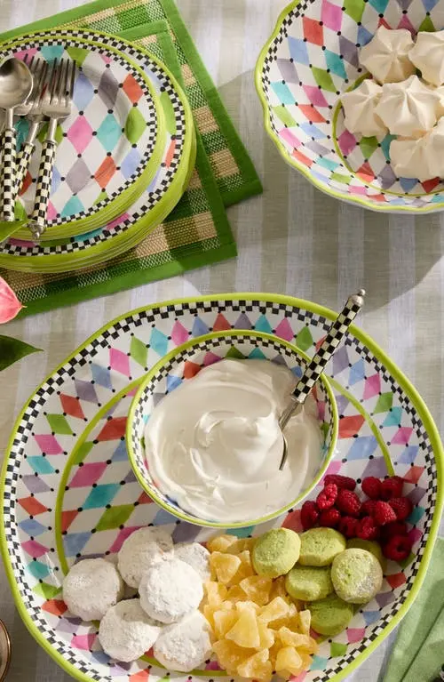 MACKENZIE-CHILDS Palm Springs Set Of 4 Melamine Bowls