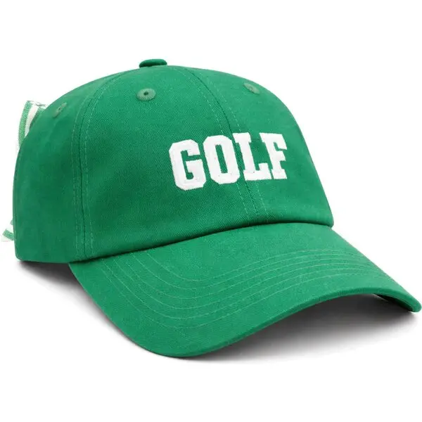 BITS & BOWS Golf Baseball Cap With Bow Detail - Green