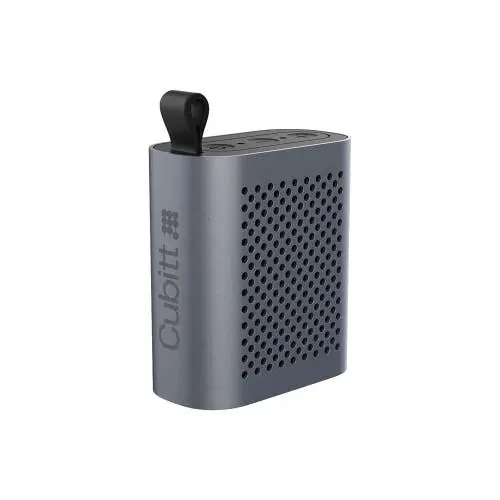CUBITT Mini Bluetooth Speaker, Portable Wireless With Bass Boost - Gun Metal