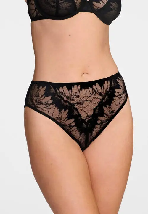 CUUP The Highwaist Floral Lace - Black